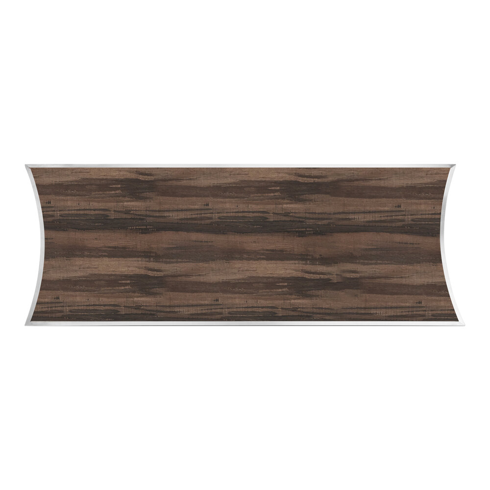 Eastern Tabletop Curved HUB 61" x 21 3/4" Shaded Dark Laminate Front ...