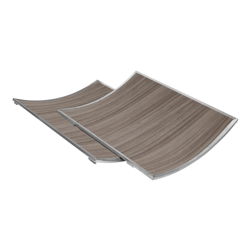 Eastern Tabletop Curved HUB 28" x 21 1/4" Gray Grain Laminate Side ...