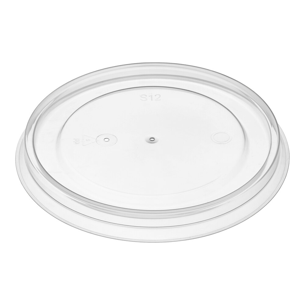 Inno-Pak To Go Fresh 8-16 oz. Clear Plastic Food Cup Vented Lid - 500/Case
