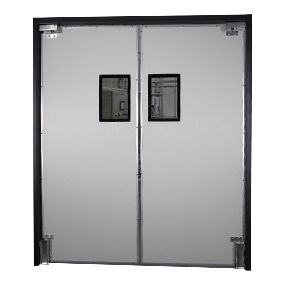 Aleco Impacdor FS-500 36" x 84" Fieldstone Gray Rigid Single Swinging ...