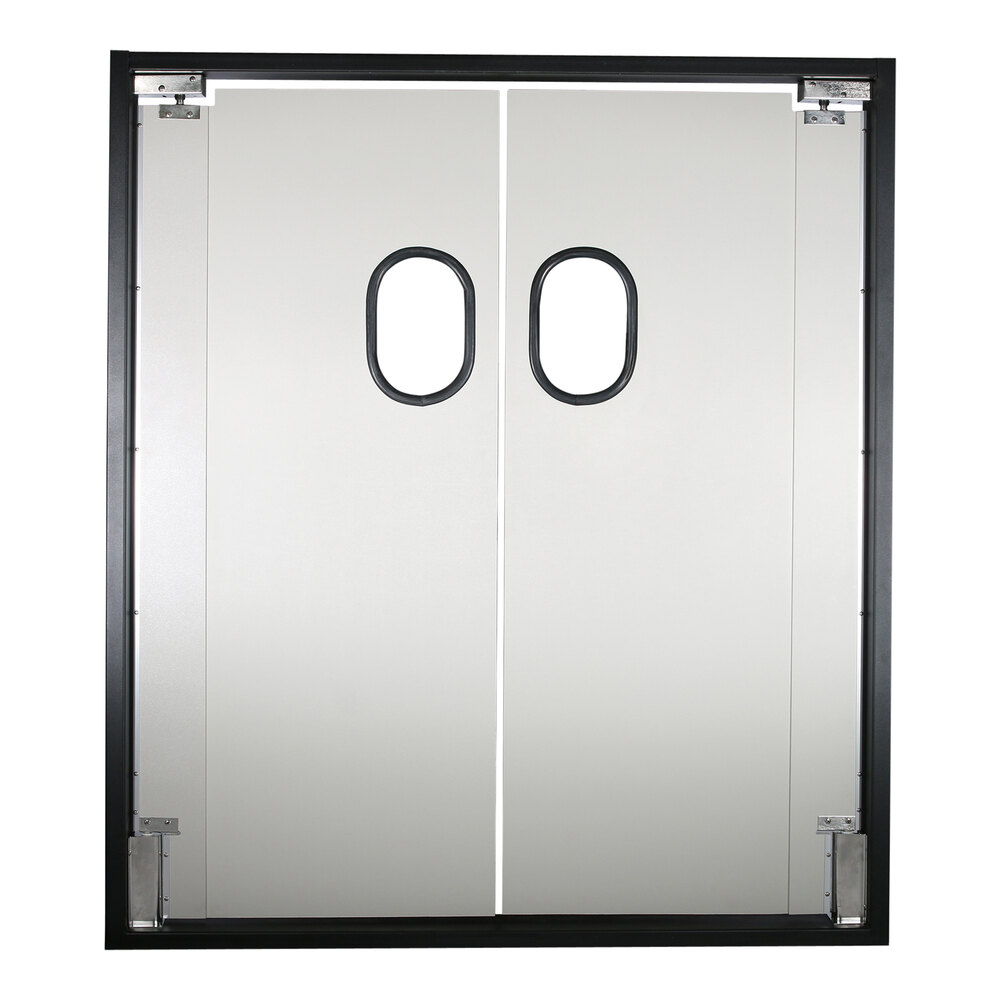 Aleco Impacdor FS-250 72" x 84" Fieldstone Gray Rigid Double Swinging ...
