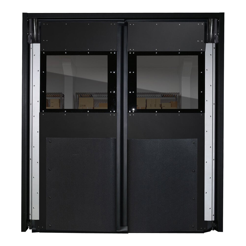Aleco Impacdor XHD-175 36" x 84" Black Rigid Single Swinging Traffic ...