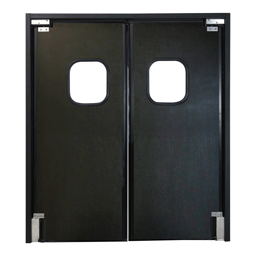 Aleco Impacdor RD-175 36" x 84" Black Rigid Single Swinging Traffic ...