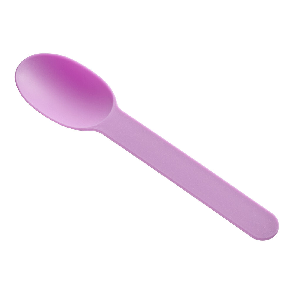Choice Purple Heavy Weight Polypropylene Plastic Frozen Yogurt Spoon ...