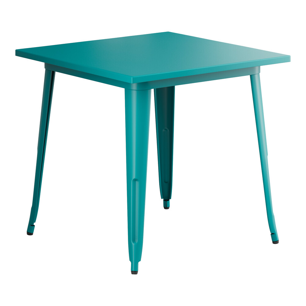 Lancaster Table & Seating Alloy 32" x 32" Teal Topaz Standard Height ...
