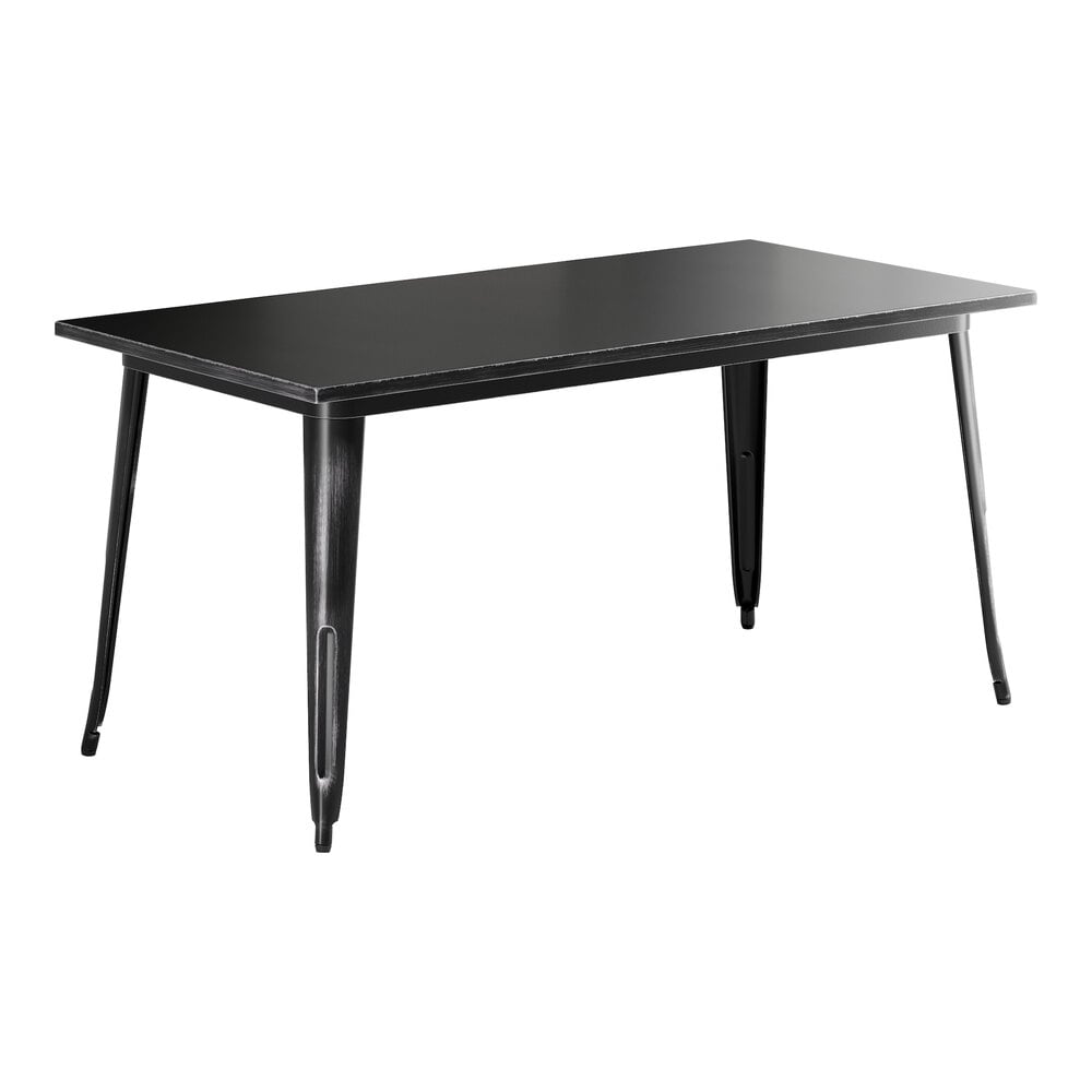 Lancaster Table & Seating Alloy 63" x 32" Distressed Onyx Black ...