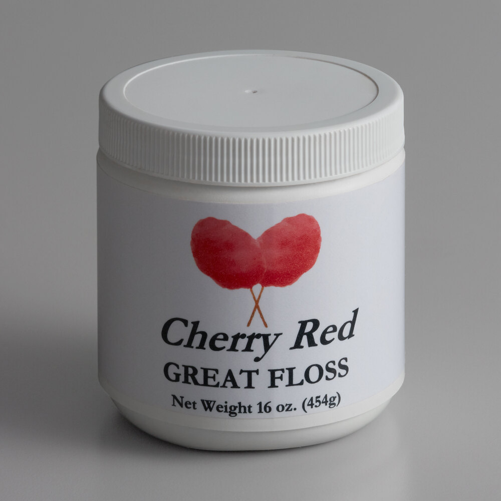 Great Western Great Floss 1 lb. Red Cherry Cotton Candy Concentrate Sugar
