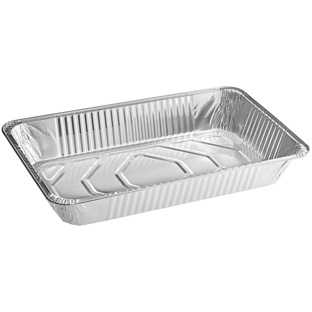 Crystalware Full Size Foil Steam Table Pan Deep 3 3/8" Depth - 50/Case