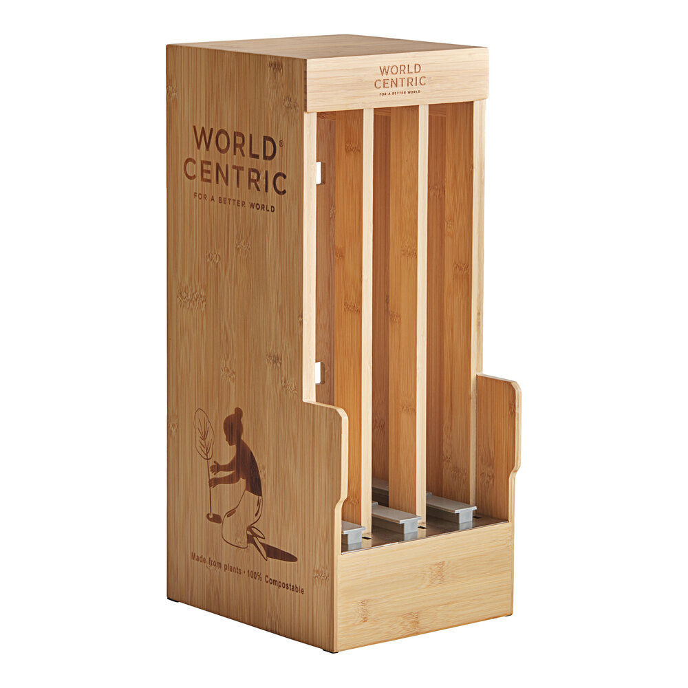 World Centric 8 1/2" x 10 3/16" x 21 1/8" Touchless Cutlery Dispenser ...