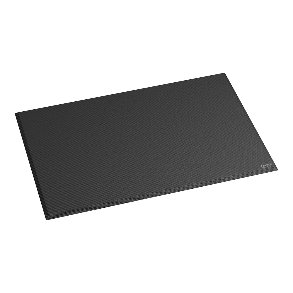 Choice 4' x 6' Black Grease-Resistant Anti-Fatigue Closed-Cell Nitrile ...