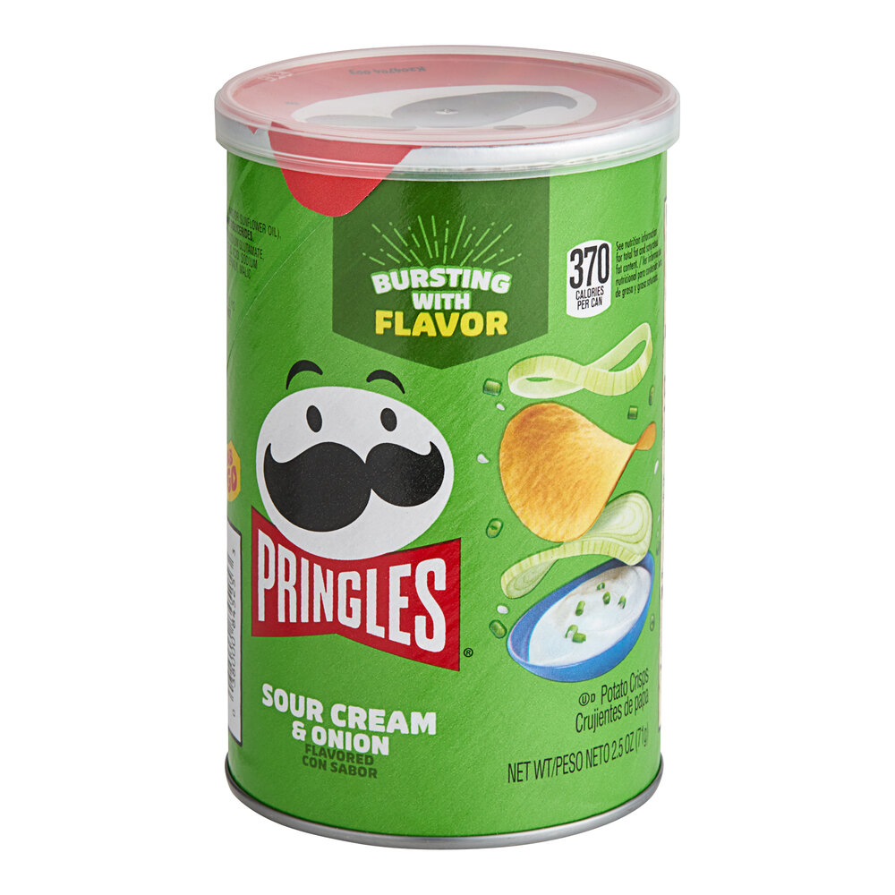 Pringles Sour Cream and Onion Potato Crisps Grab-and-Go Can 2.5 oz ...