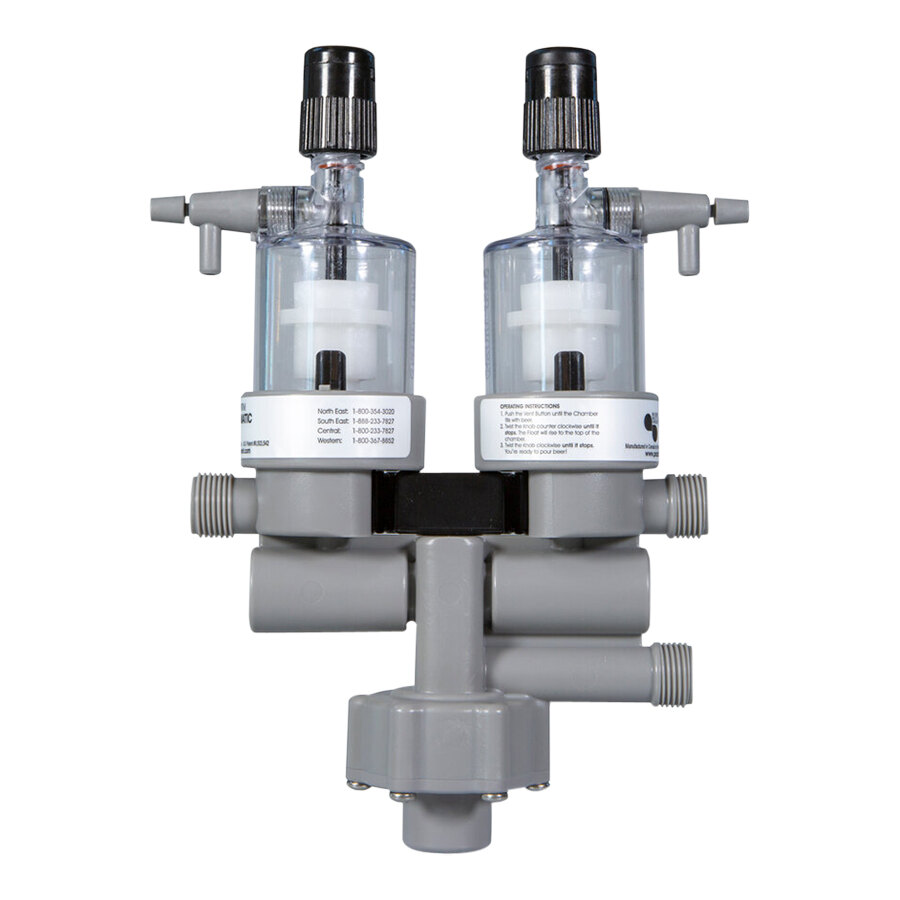 Micro Matic PRO-MAX-2-J10 8.5 oz. ABS Plastic Wall-Mount In-Line Double ...