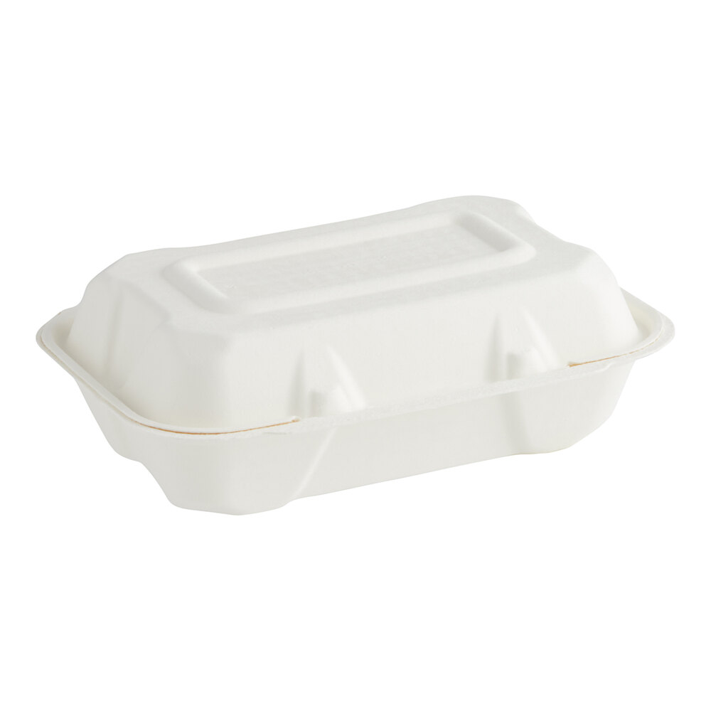 Fabri-Kal Greenware 9" x 6" 1-Compartment Plant Fiber Blend Hinged ...