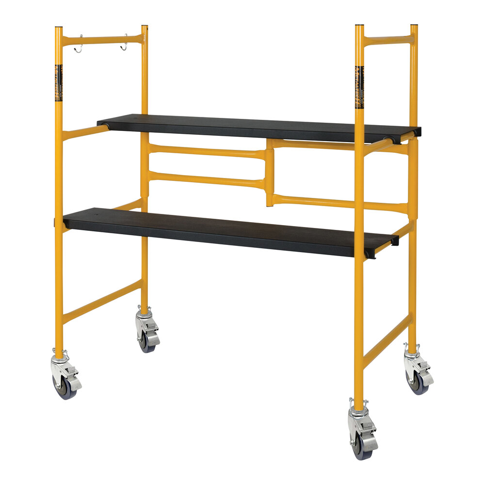 Metaltech Jobsite 4' Folding Portable Scaffolding with 2 Anti-Slip ...
