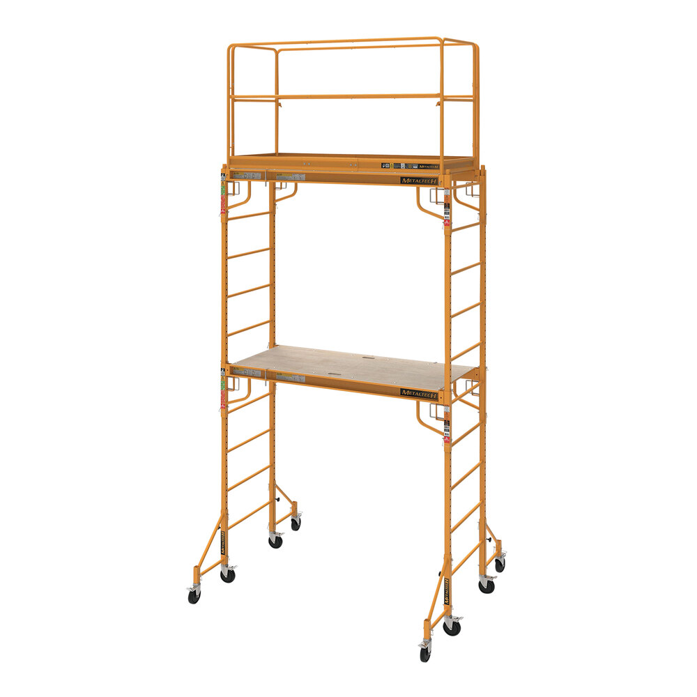 Metaltech Jobsite 12' Portable Baker Scaffolding Tower Set with ...