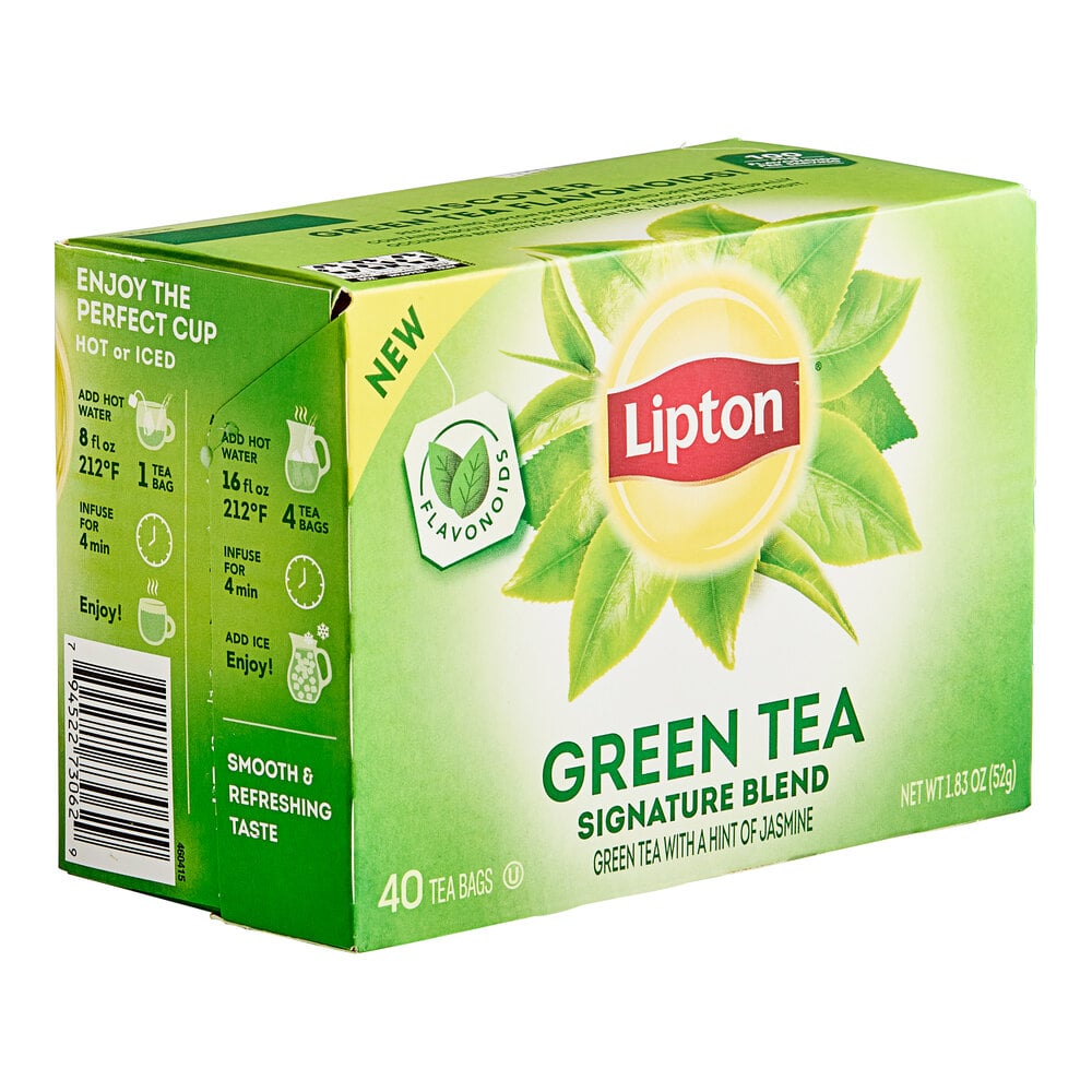 Lipton Signature Blend Green Tea Bags - 40/Box