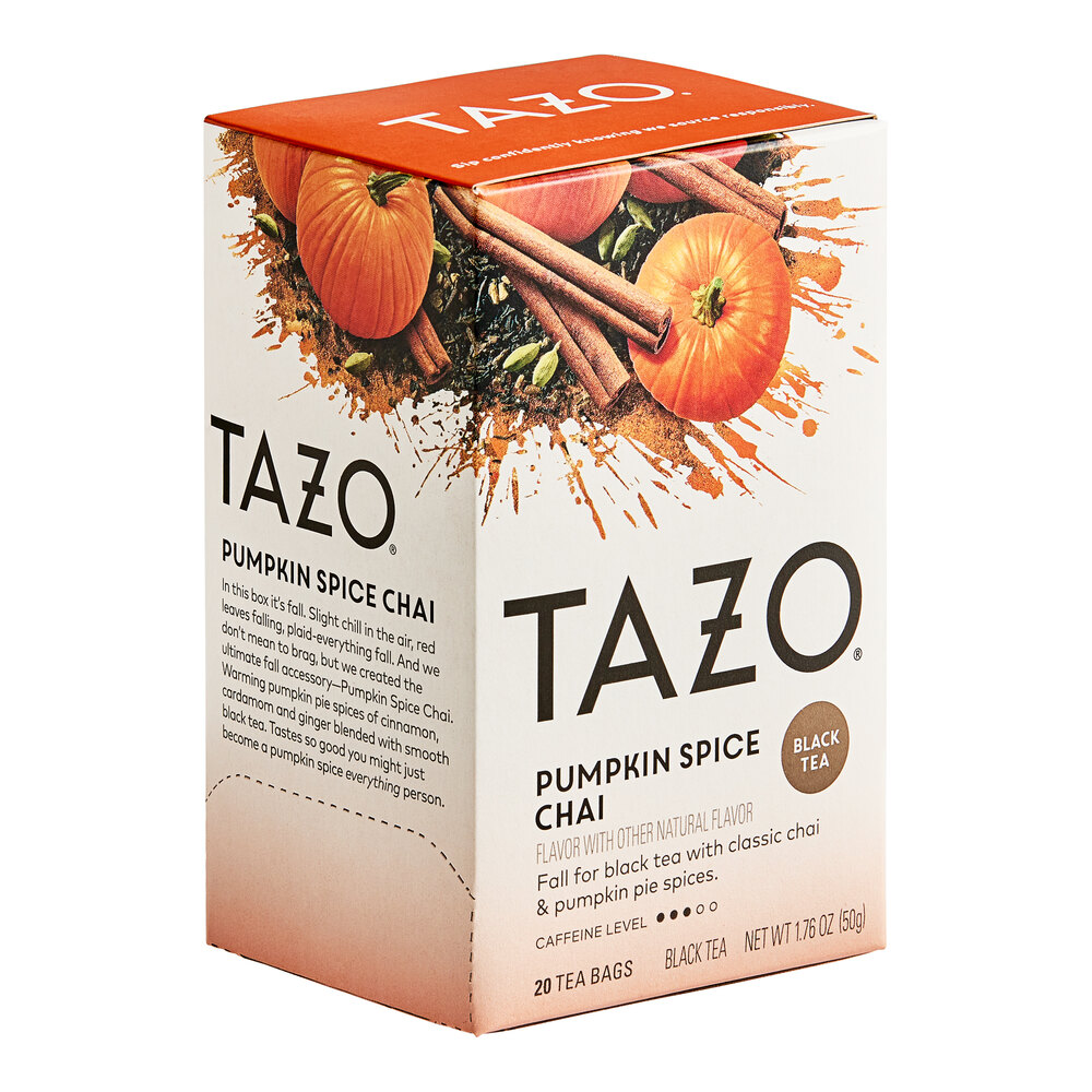 Tazo Pumpkin Spice Chai Tea Bags - 20/Box