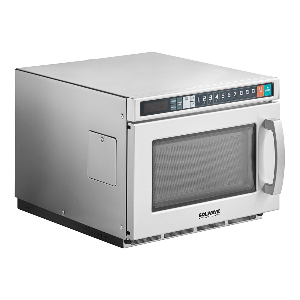 Solwave Space Saver Stainless Steel Heavy-Duty Commercial Microwave ...