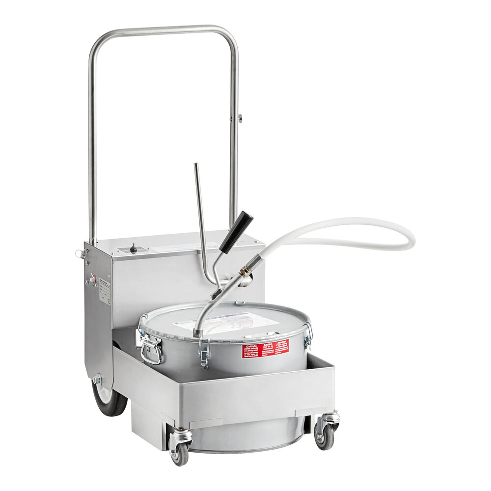 MirOil BD505 55 lb. Electric Portable Fryer Oil Filter Machine with 1 ...