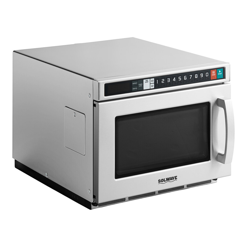 Solwave Space Saver Stainless Steel Heavy-Duty Commercial Microwave ...