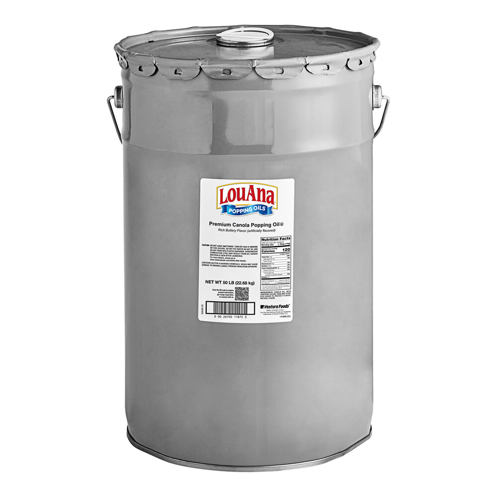 LouAna Premium Canola Popping Oil 50 lb. Pail
