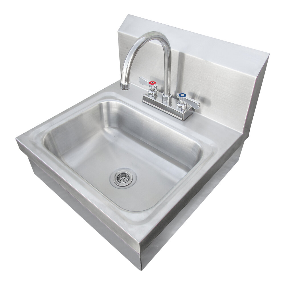 IMC/Teddy CSW-2D 14" x 10" x 5" Wall-Mounted Hand Sink with 2.2 GPM ...