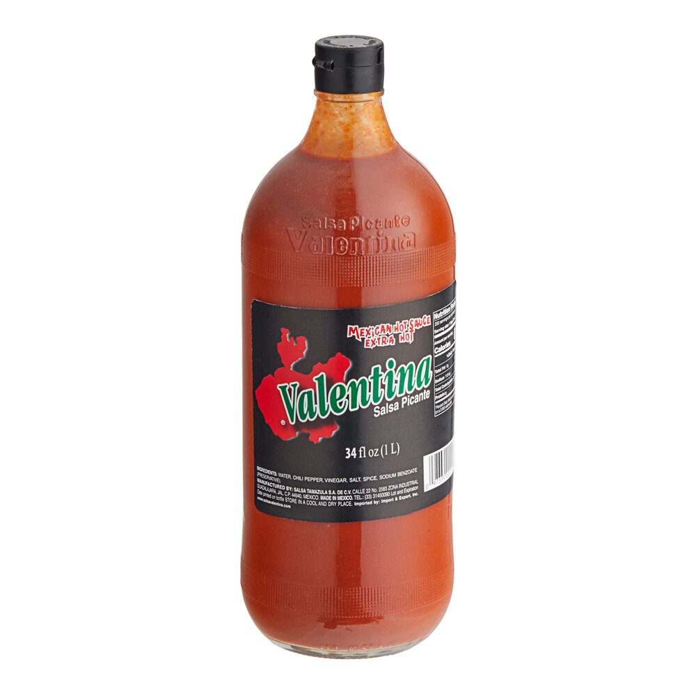Valentina Black Label Mexican Hot Sauce 34 fl. oz. - 12/Case