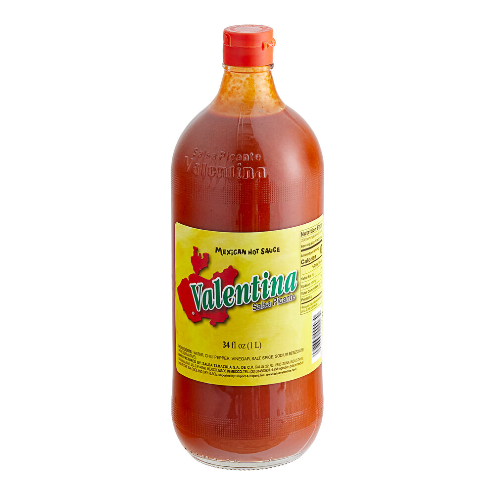 Valentina Red Label Mexican Hot Sauce 34 fl. oz. - 12/Case