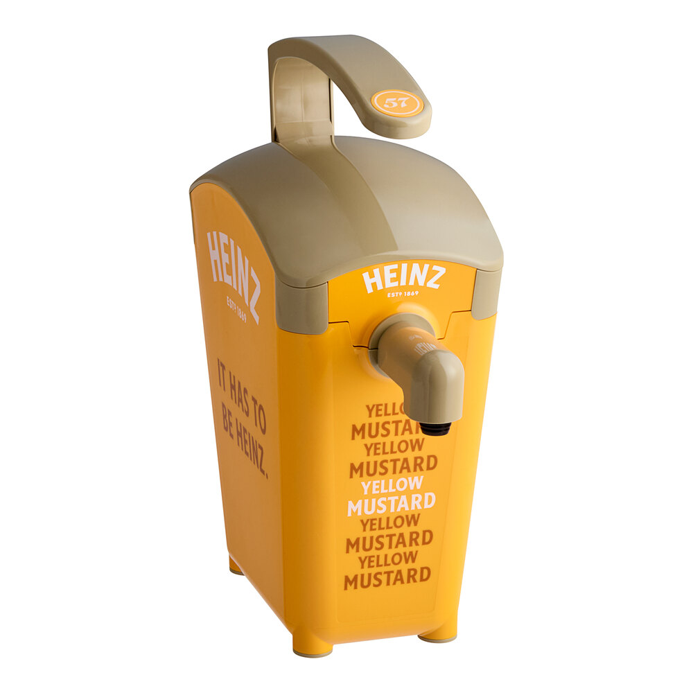 Heinz Keystone 1.5 Gallon Yellow Plastic Countertop Mustard Pump Dispenser