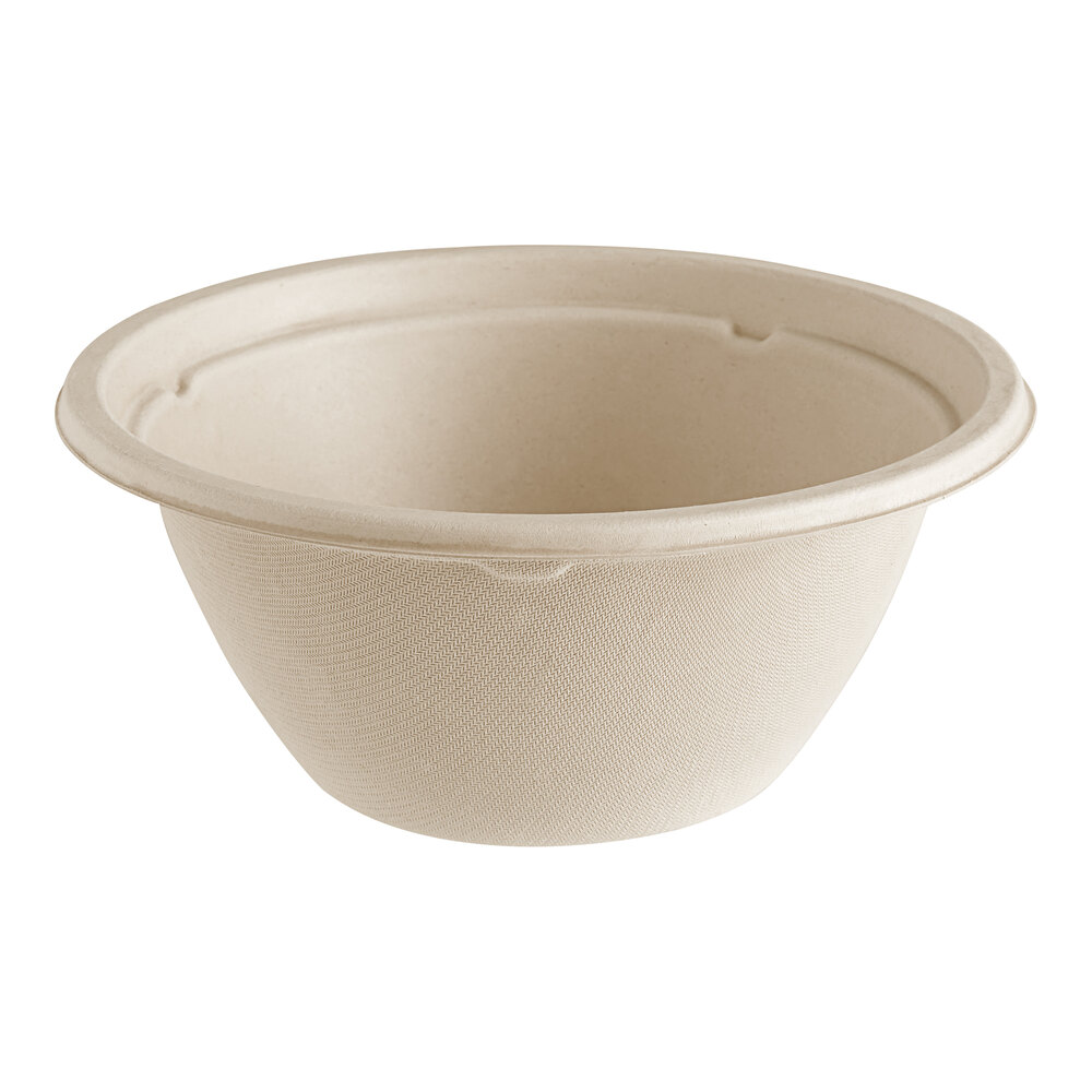 World Centric 32 oz. Compostable Fiber Take-Out Bowl with Leaf Plus ...
