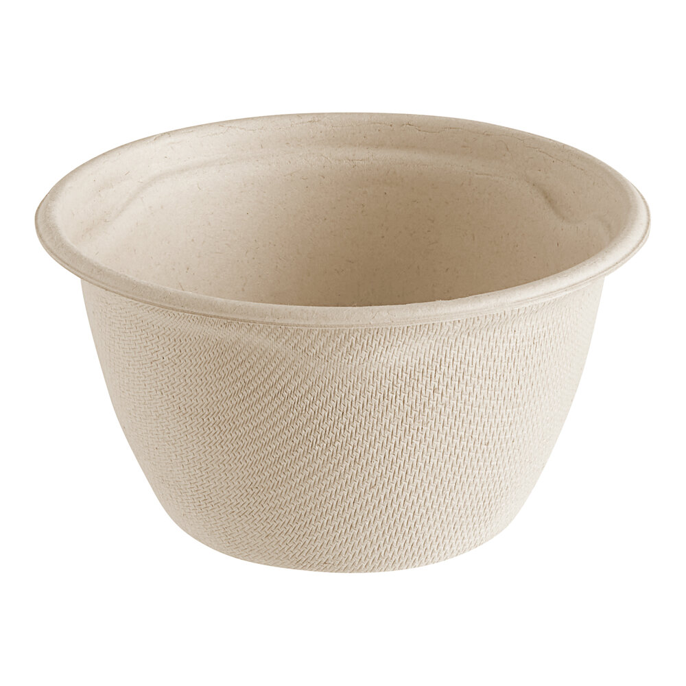 World Centric 6 oz. Compostable Fiber Take-Out Bowl with Leaf Plus ...