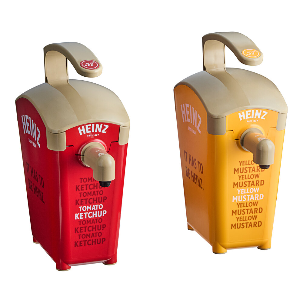 Heinz Keystone 1.5 Gallon Red and Yellow Plastic Countertop Ketchup and ...