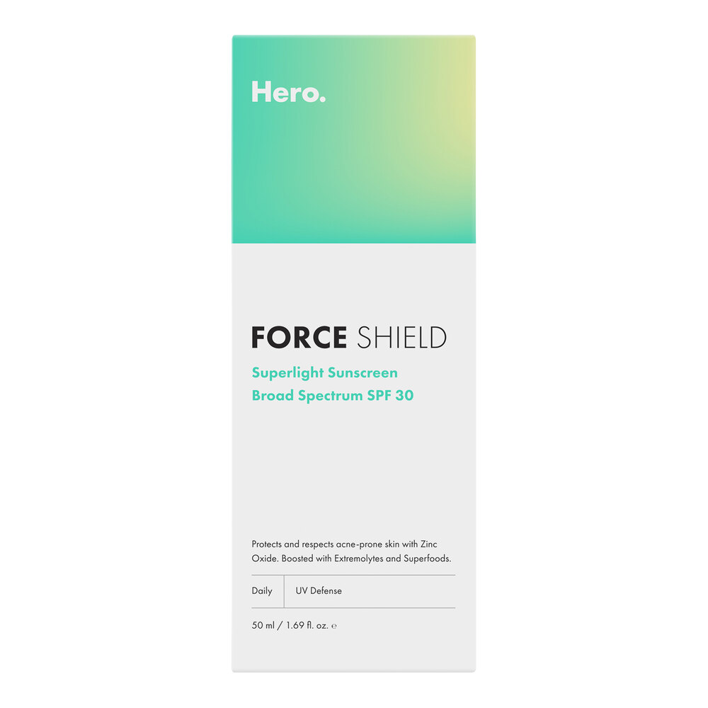 Hero Force Shield 1.69 oz. SPF 30 Superlight Sunscreen - 24/Case