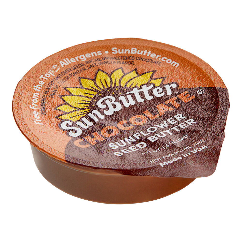 SunButter Chocolate Sunflower Butter Spread 1.4 oz. Portion Cup - 200/Case