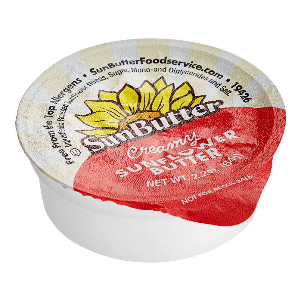 SunButter Creamy Sunflower Spread 2.2 oz. Portion Cup - 140/Case