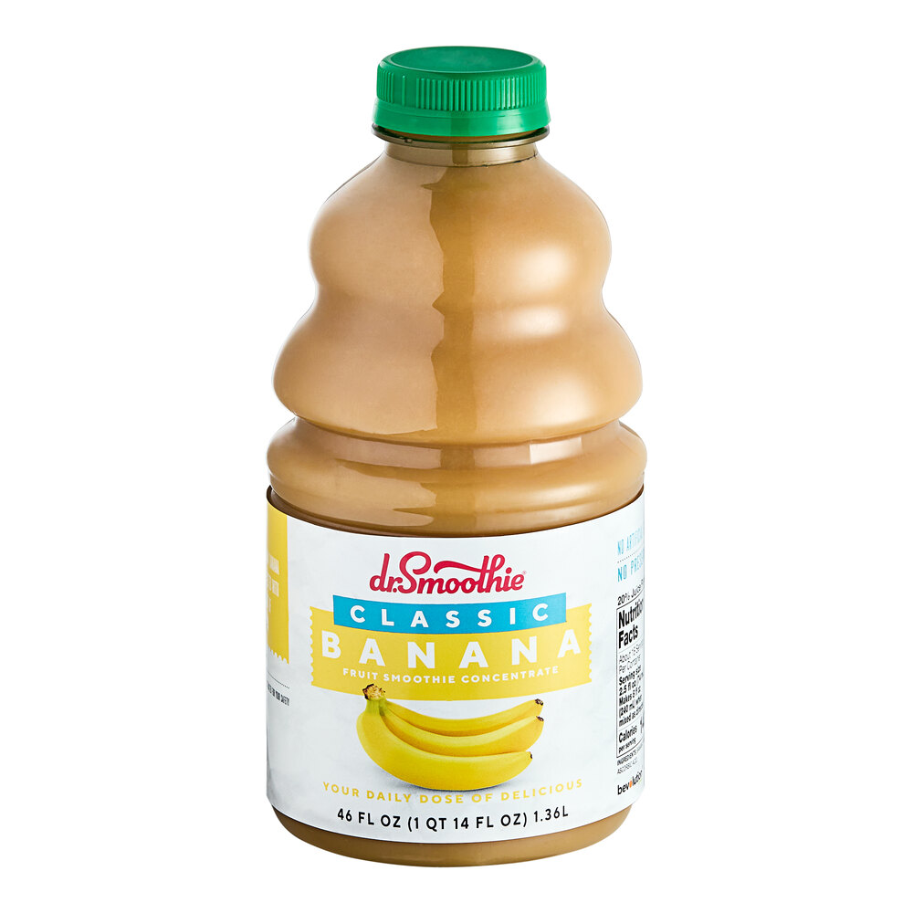 Dr. Smoothie Classic Banana Fruit Smoothie Mix 46 fl. oz. - 6/Case