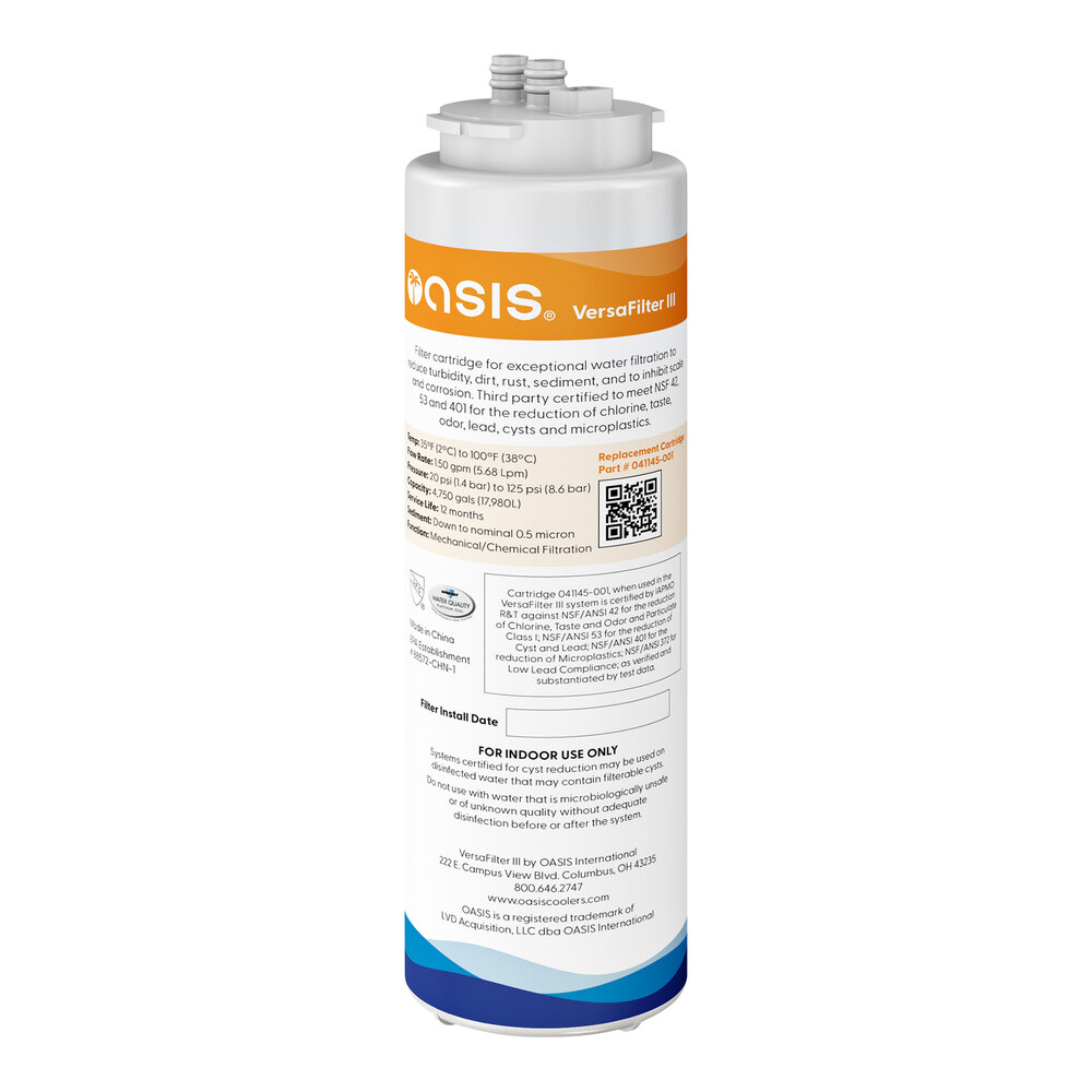 Oasis 041145-001 VersaFilter III Water Filter Cartridge for VersaFiller ...