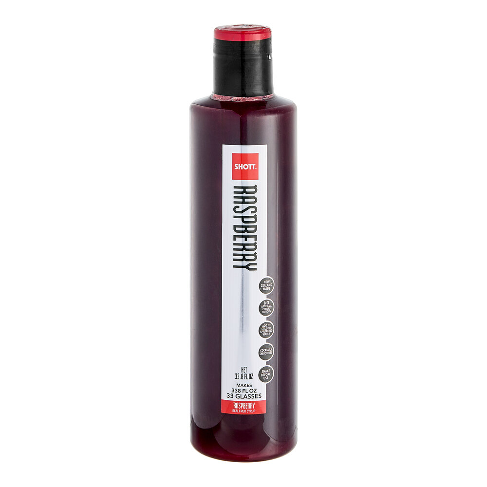 SHOTT Raspberry Real Fruit Flavoring Syrup 1 Liter