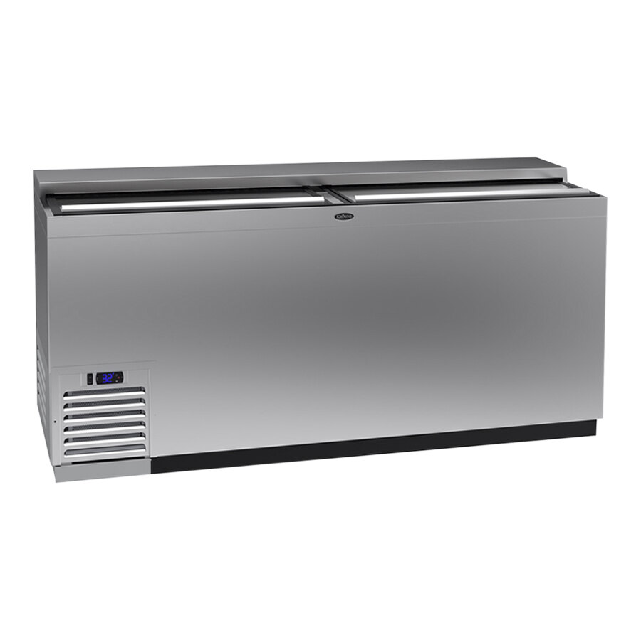 Krowne BC72-SS 72" Stainless Steel Horizontal Bottle Cooler with Slide Top