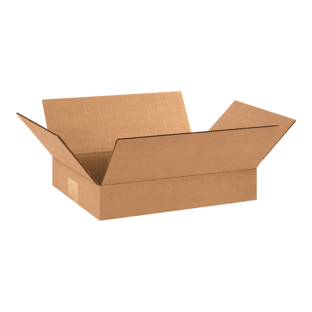 Lavex 12" x 9" x 2" Kraft Corrugated RSC Shipping Box - 25/Case