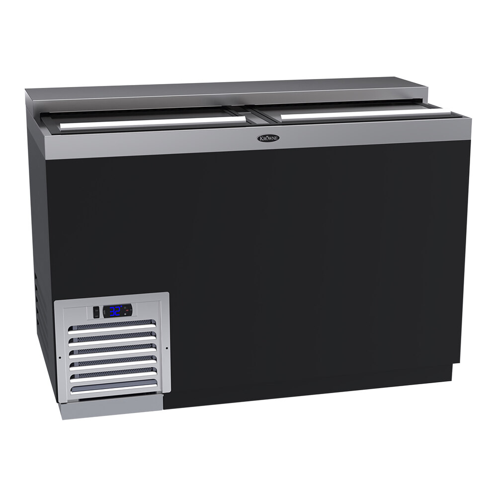 Krowne MC48B 48" Black Mug Froster with Sliding Top