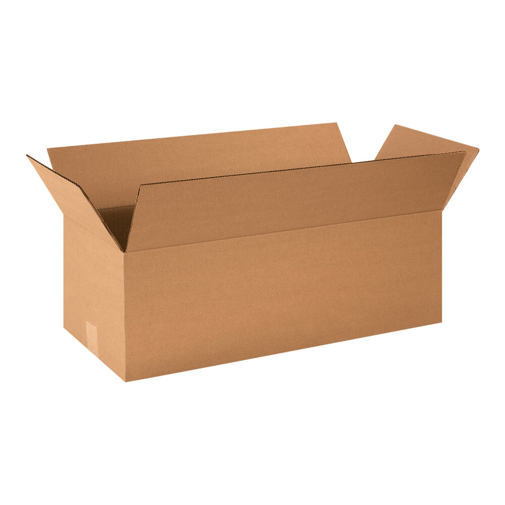 Lavex 24" x 10" x 8" Kraft Corrugated RSC Shipping Box - 25/Case