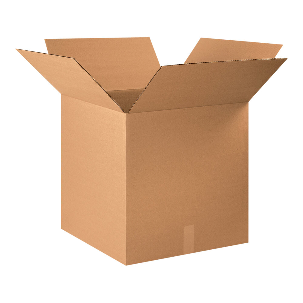 Lavex 22" x 22" x 36" Kraft Corrugated RSC Shipping Box - 10/Case