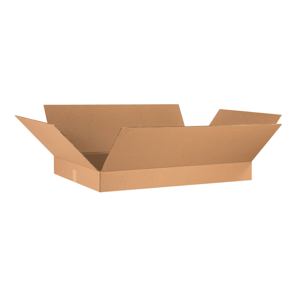 Lavex 36" x 24" x 4" Kraft Corrugated RSC Shipping Box - 10/Case