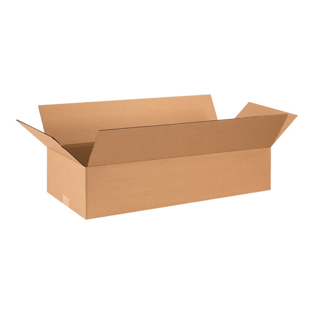 Lavex 28" x 12" x 6" Kraft Corrugated RSC Shipping Box - 25/Case