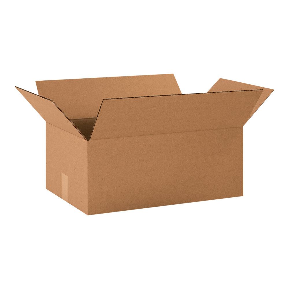 Lavex 20" x 12" x 7" Kraft Corrugated RSC Shipping Box - 25/Case
