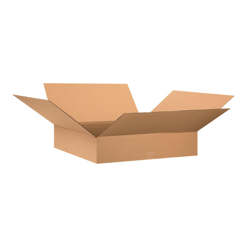 Lavex 28" x 28" x 6" Kraft Corrugated RSC Shipping Box - 10/Case