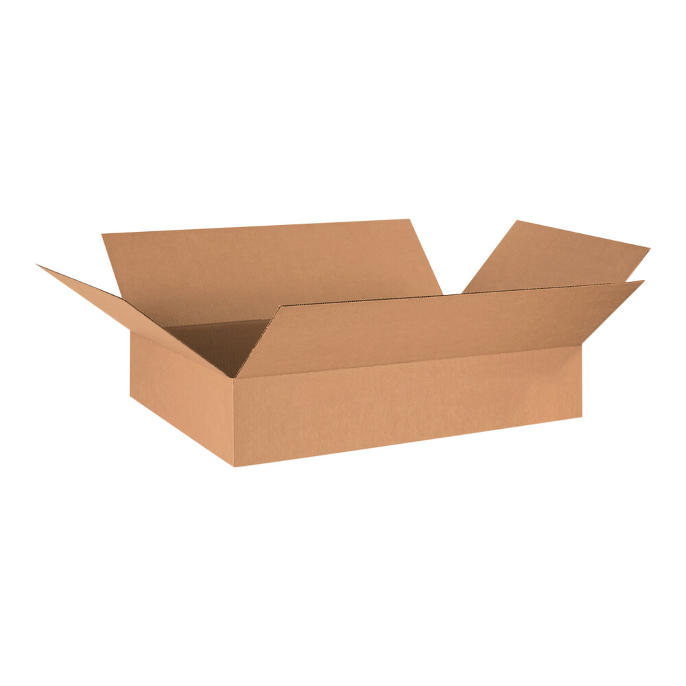 Lavex 29" x 17" x 3" Kraft Corrugated RSC Shipping Box - 25/Case
