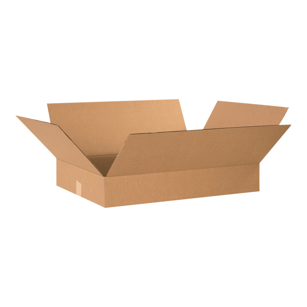 Lavex 22" x 16" x 4" Kraft Corrugated RSC Shipping Box - 25/Case