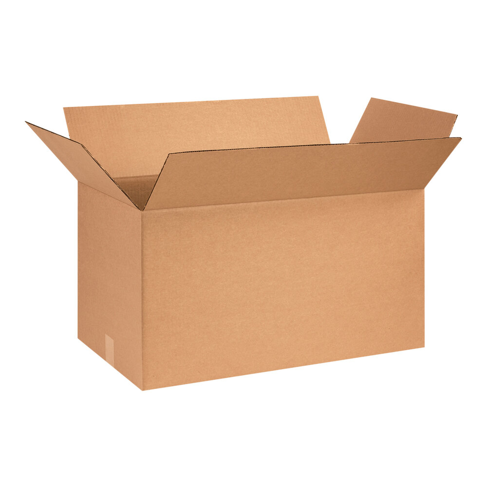 Lavex 28" x 14" x 14" Kraft Corrugated RSC Shipping Box - 20/Case